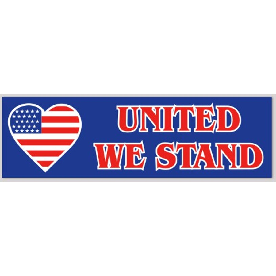 United We Stand - Bumper Sticker at Sticker Shoppe