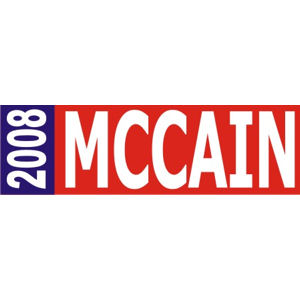 John McCain For President - Bumper Sticker at Sticker Shoppe