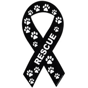 Rescue Black Background - Ribbon Magnet at Sticker Shoppe