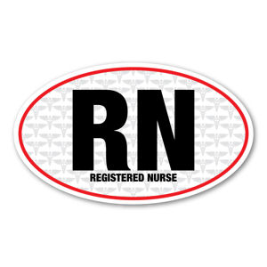 Registered Nurse RN - Oval Sticker at Sticker Shoppe