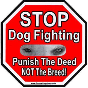 Stop Dog Fighting - Stopsign Magnet at Sticker Shoppe
