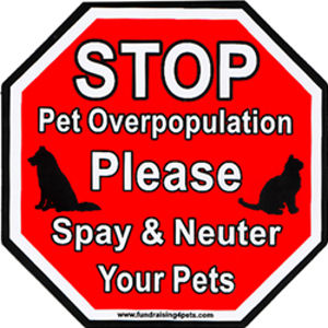 Stop Pet Overpopulation - Magnet at Sticker Shoppe