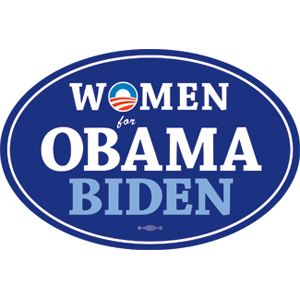 Women For Obama Biden - Oval Sticker at Sticker Shoppe